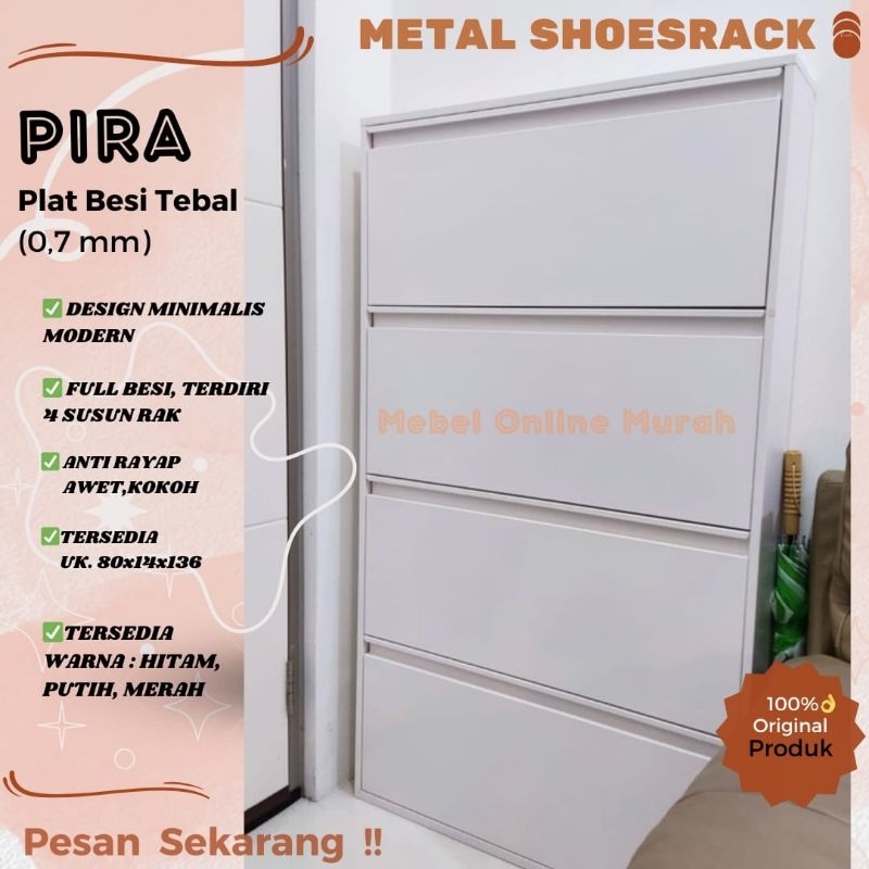 Jual Lemari sepatu tertutup full plat besi /Lemari sepatu minimalis ...