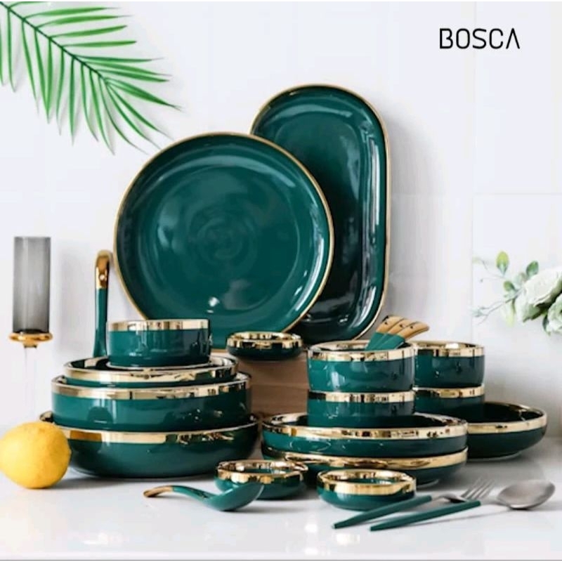 Jual 30 set Piring Restoran Mewah / Medium Dinner Set / Free packing ...