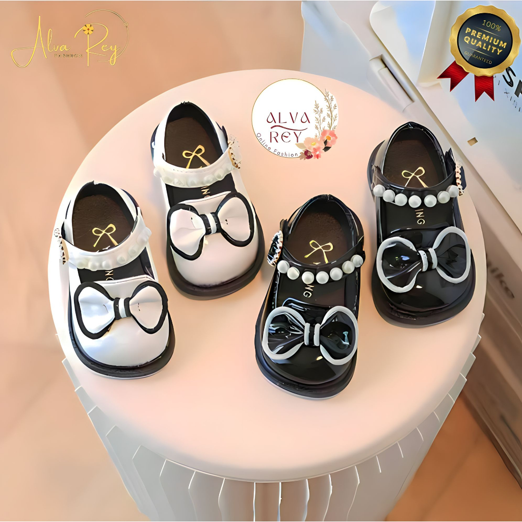 Jual Flat shoes anak Perempuan Cantik Pita Mutiara Sepatu Baby anak ...