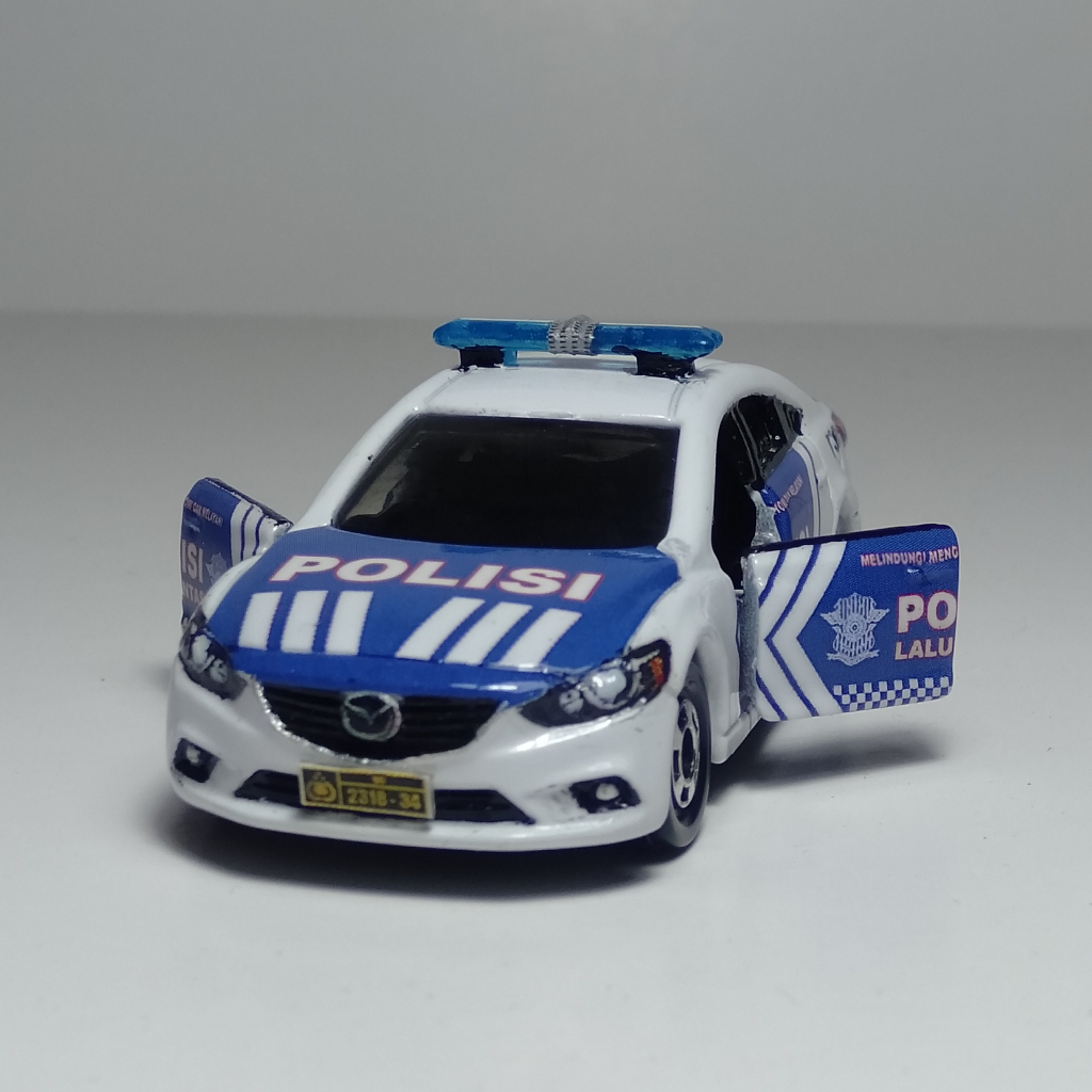 Jual DIECAST SKALA 1/64 TOMICA MAZDA 6 ATENZA CUSTOM POLISI INDONESIA ...