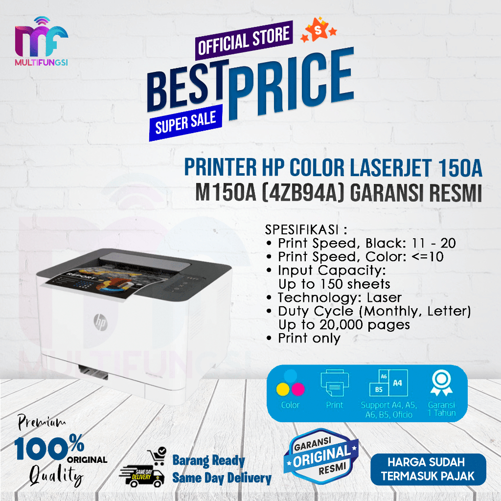 Jual Printer HP Color LaserJet M150A | 150A Garansi Resmi (4ZB94A ...