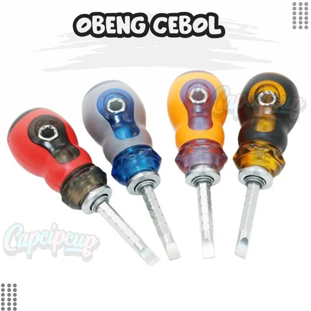 Jual Obeng Cebol Kuat Kokoh Dobel Bolak Balik Ganda Plus Minus 2 Arah ...