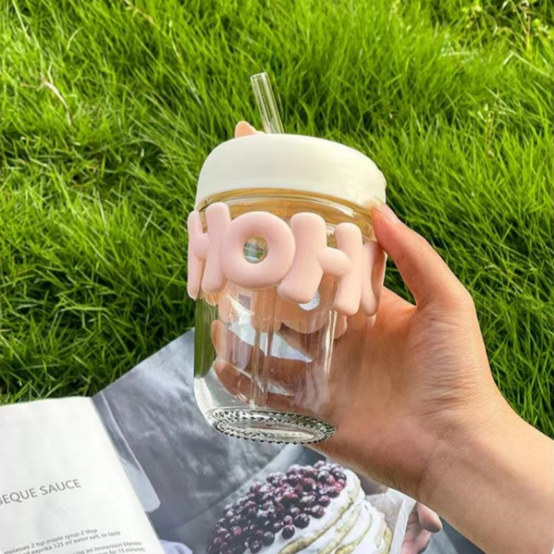 Jual VOOVA Glass Tumblr Aesthetic Botol Minum Transparan Infused Water ...