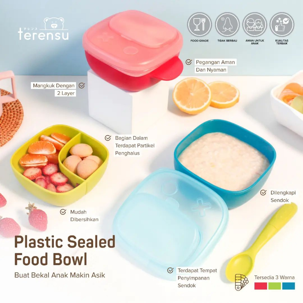 Jual Lunch Box Bayi 2 in 1 Lunch Box and Bowl MPASI Travelling / Kotak ...