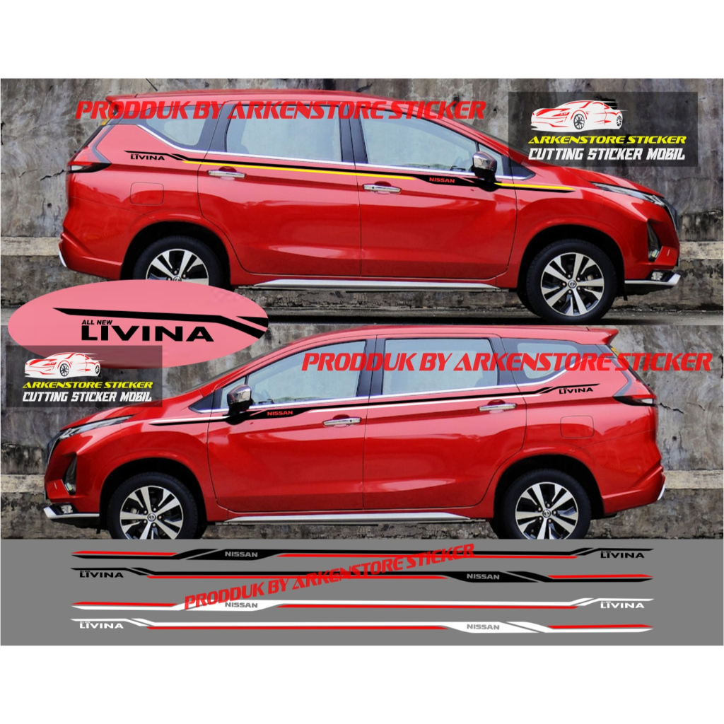 Jual Cutting sticker stiker mobil livina sticker list mobil all new ...