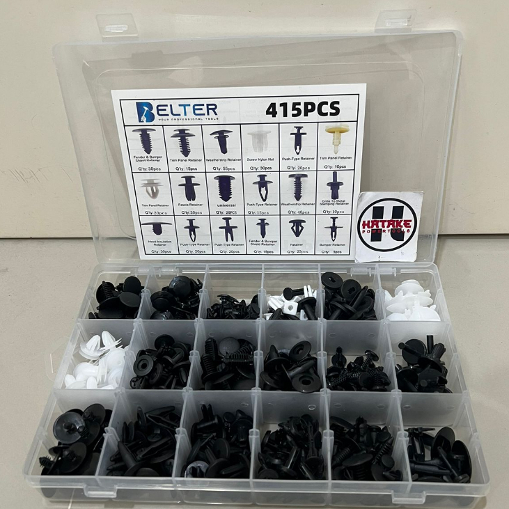 Jual 415PCS Set Baut Rivet Plastik untuk Mobil Motor Universal Rivet ...