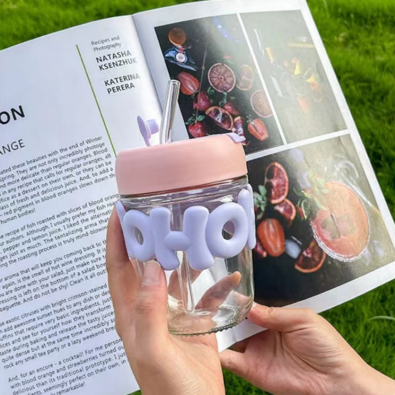 Jual VOOVA Glass Tumblr Aesthetic Botol Minum Transparan Infused Water ...