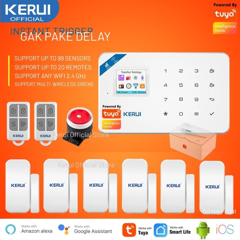 Jual Kerui W181 Tuya WiFi GSM Smart Alarm | Shopee Indonesia