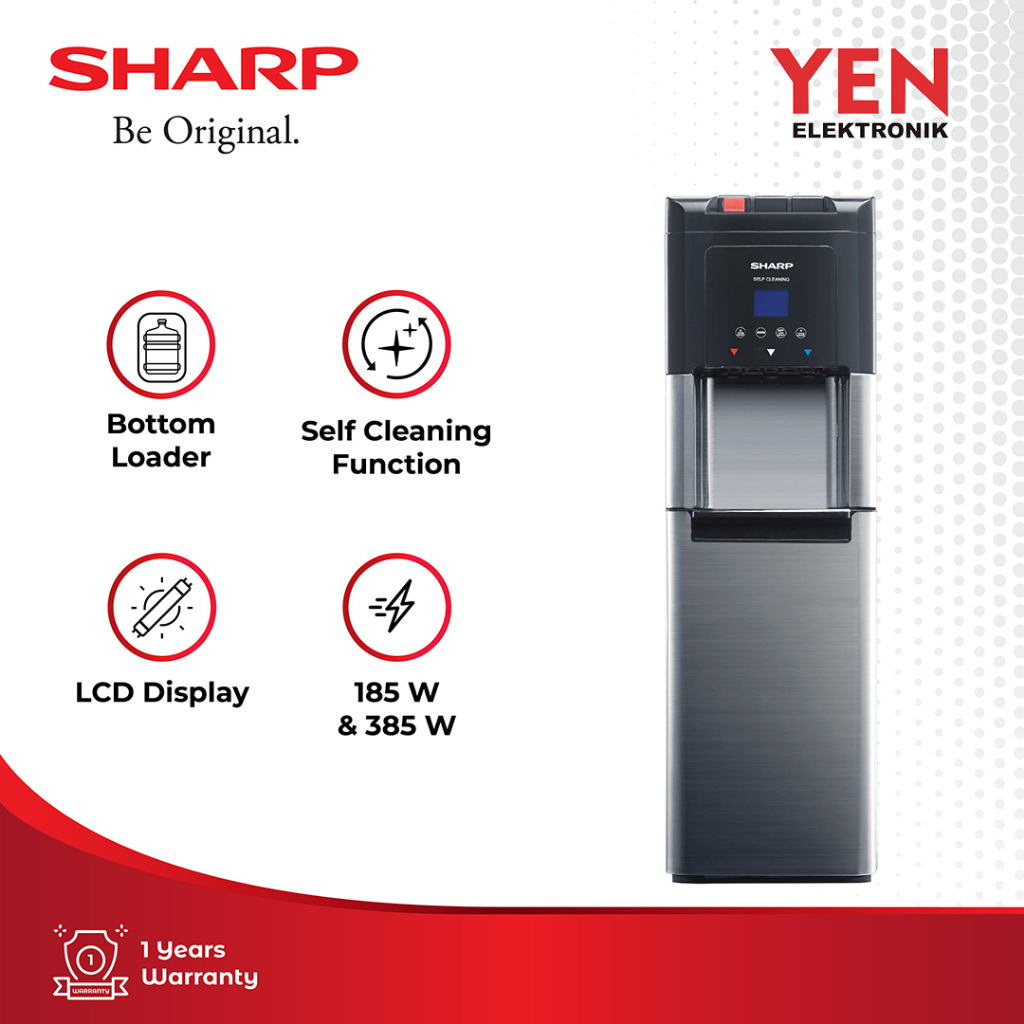 Jual Sharp Water Dispenser Stainless Steel Bottom Loading SWD-75EHL-SL ...