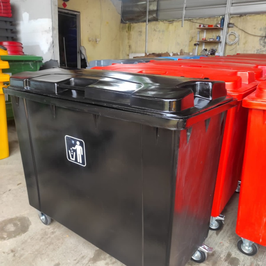 Jual Tempat Sampah Besar/Tong Sampah Besar/Bak Sampah Besar Fiber 660 Ltr | Shopee Indonesia
