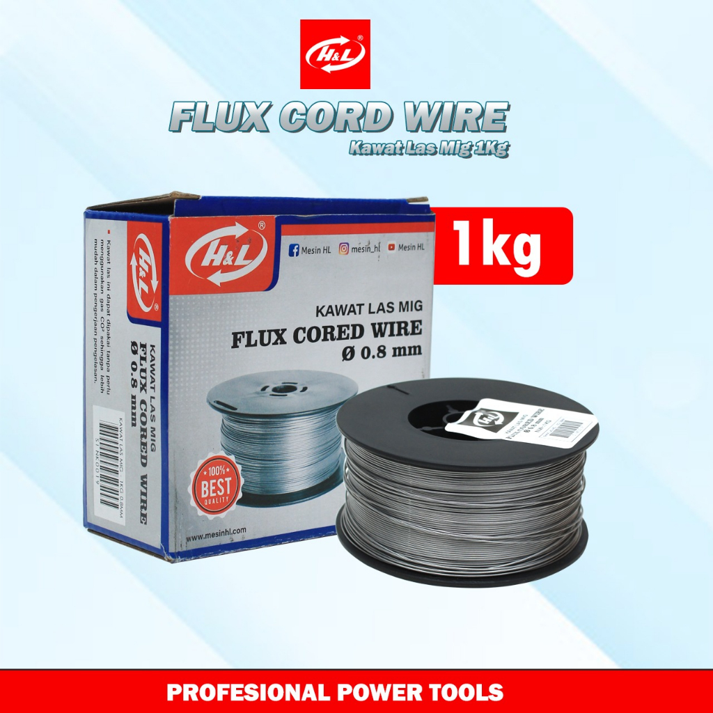 Jual KAWAT LAS MIG CO 1KG 0.8 GASLESS FluxCore Wire Gasless Kawat Las Tanpa Gas E71T-GS(SXJ50T-G ...