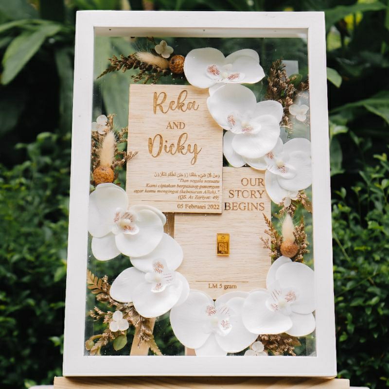 Jual Mahar Pernikahan 20x30 Bingkai Pigura Mahar Transparan Nikah Unik ...