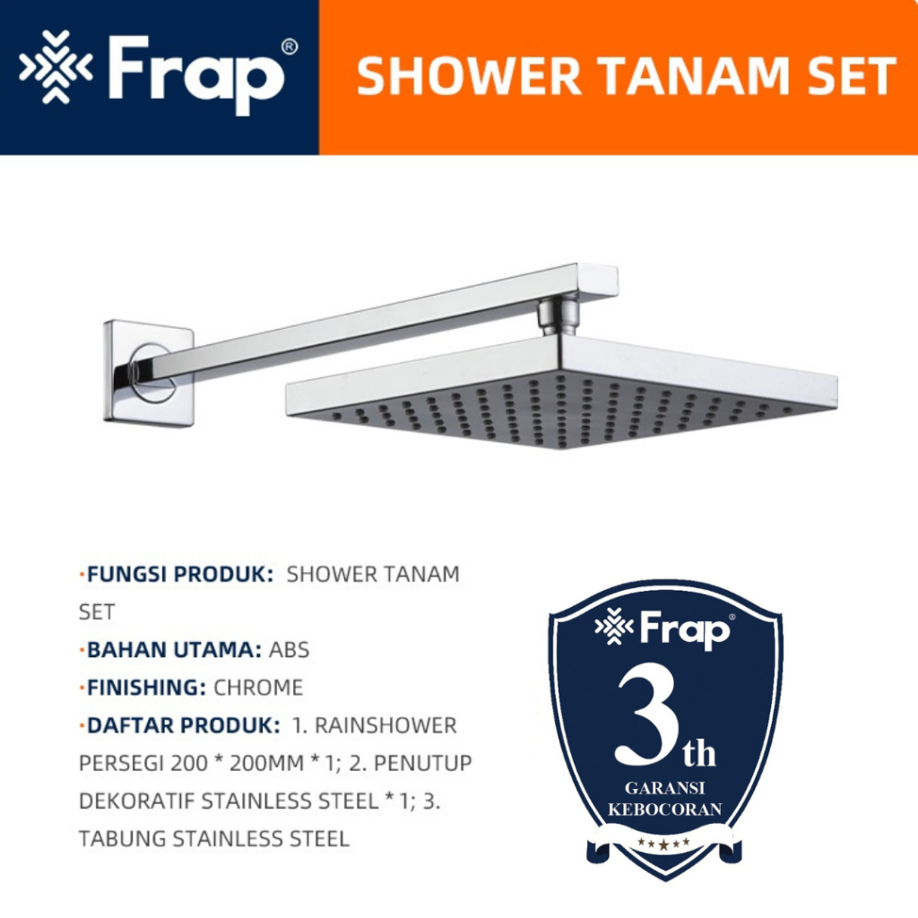 Jual FRAP IF221 Shower Tembok Persegi Dengan Pancuran Hujan | Shopee Indonesia