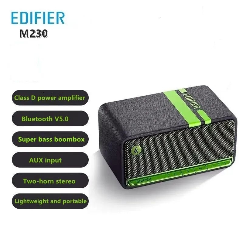 Jual EDIFIER M230 Bluetooth Speaker 20W Portable Home Retro Super Bass Boom Box Wireless ...