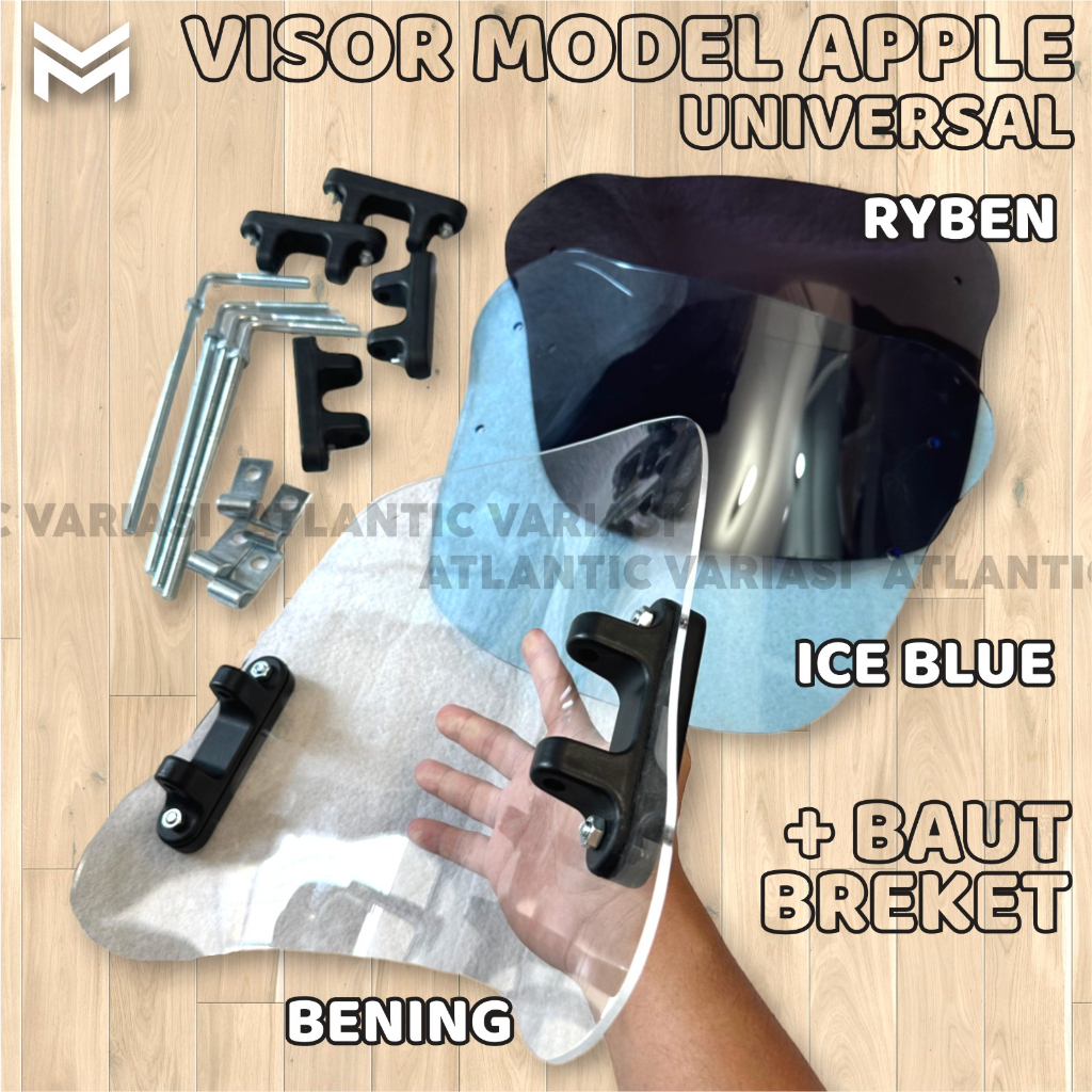 Jual VISOR KACA DEPAN WINDSHIELD MODEL APPLE UNIVERSAL BEBEK MATIC ...