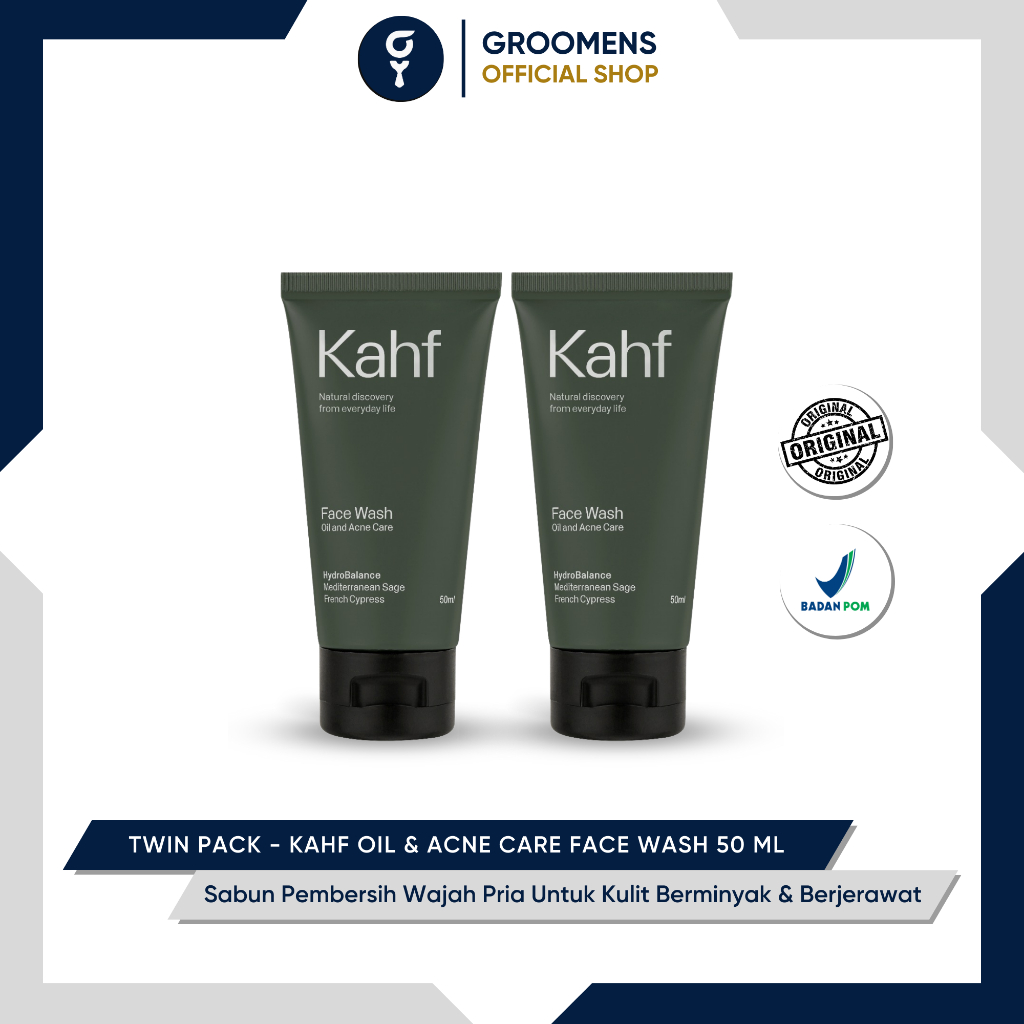 Jual Kahf Oil and Acne Care Face Wash 50 ml - Twin Pack (2 pcs ...