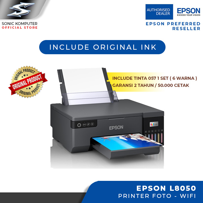 Jual Printer Foto Epson Ecotank L8050 Print Foto 6 Warna Wifi ganti L805 | Shopee Indonesia