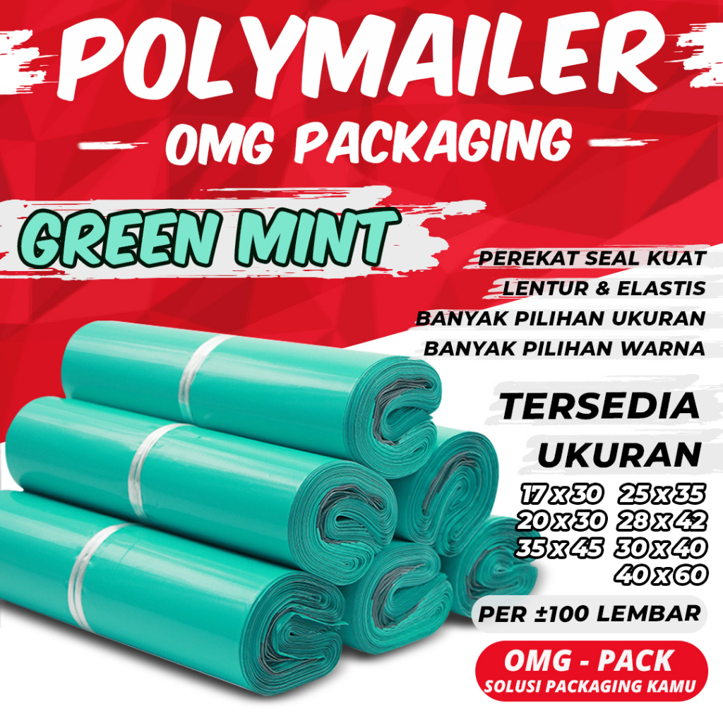 Jual PLASTIK POLYMAILER HIJAU GREEN PREMIUM TEBAL Kantong Amplop ...