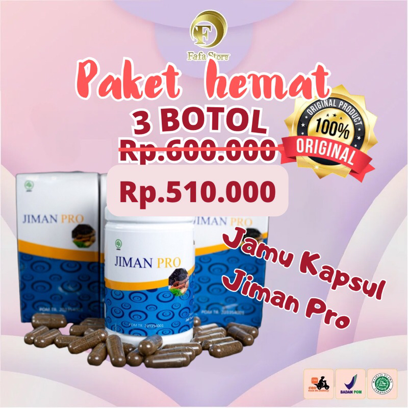 Jual BELI 3 BOTOL LEBIH HEMAT JAMU KAPSUL JIMAN PRO | Shopee Indonesia