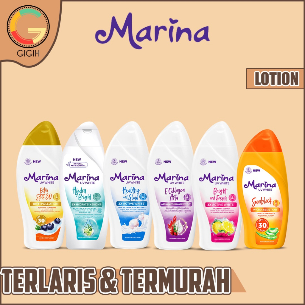 Jual MARINA HAND & BODY LOTION UV WHITE 92ML (HYDRA BRIGT / HEALTY AND ...