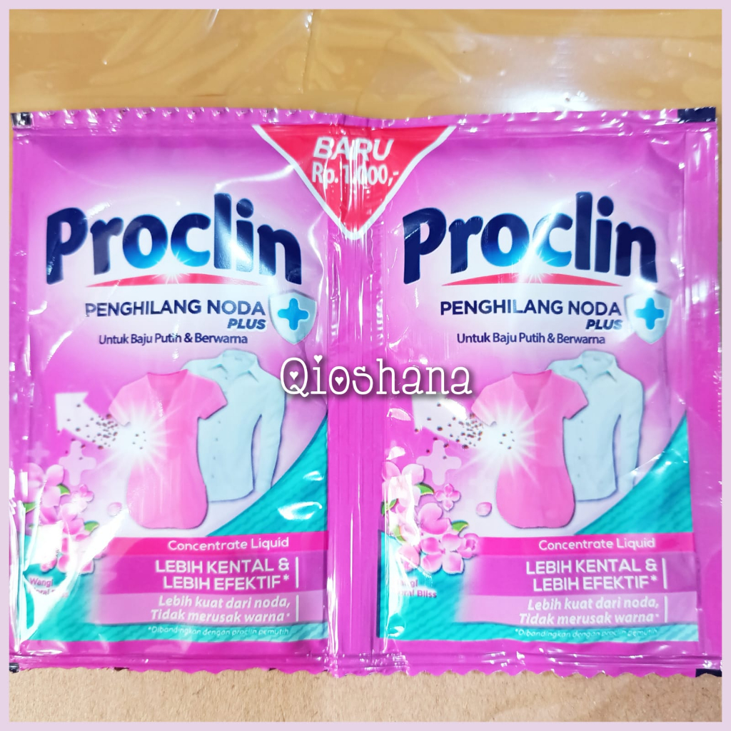 Jual PROCLIN PENGHILANG NODA UNTUK BAJU PUTIH & BERWARNA 1 SACHET ...