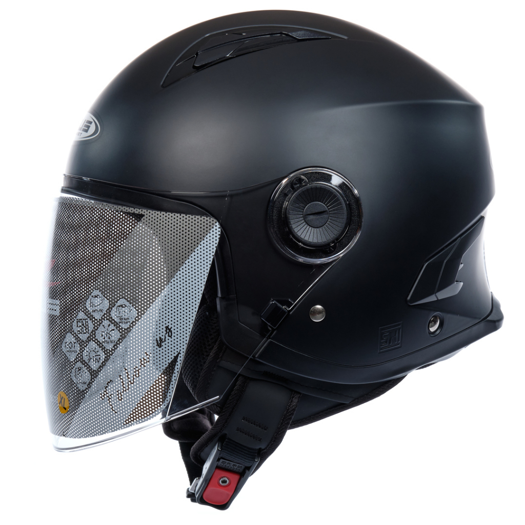 Jual ZEUS ZS 617 MATT BLACK DOFF HALF FACE SINGLE VISOR | Shopee Indonesia