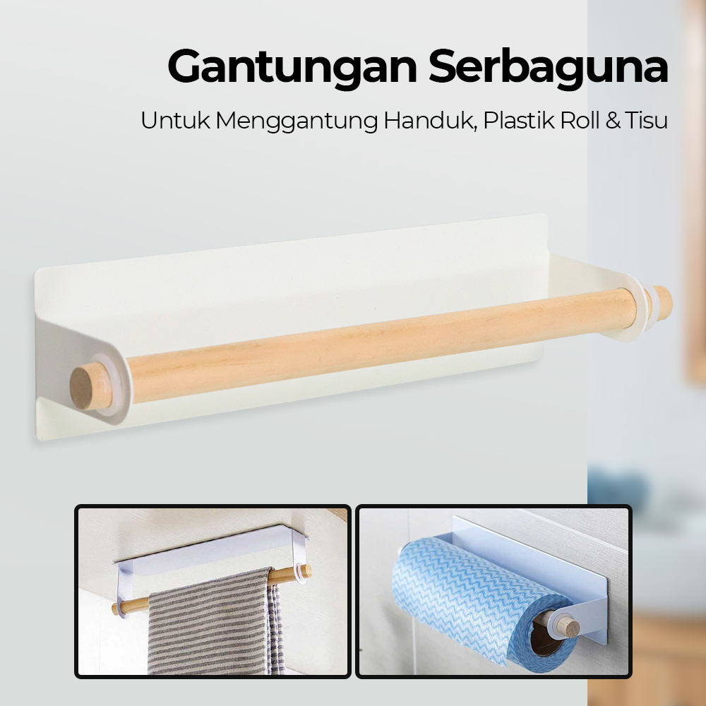 Jual Gantungan Tempat Tisu Kamar Mandi Handuk Multifungsi Model Roll ...