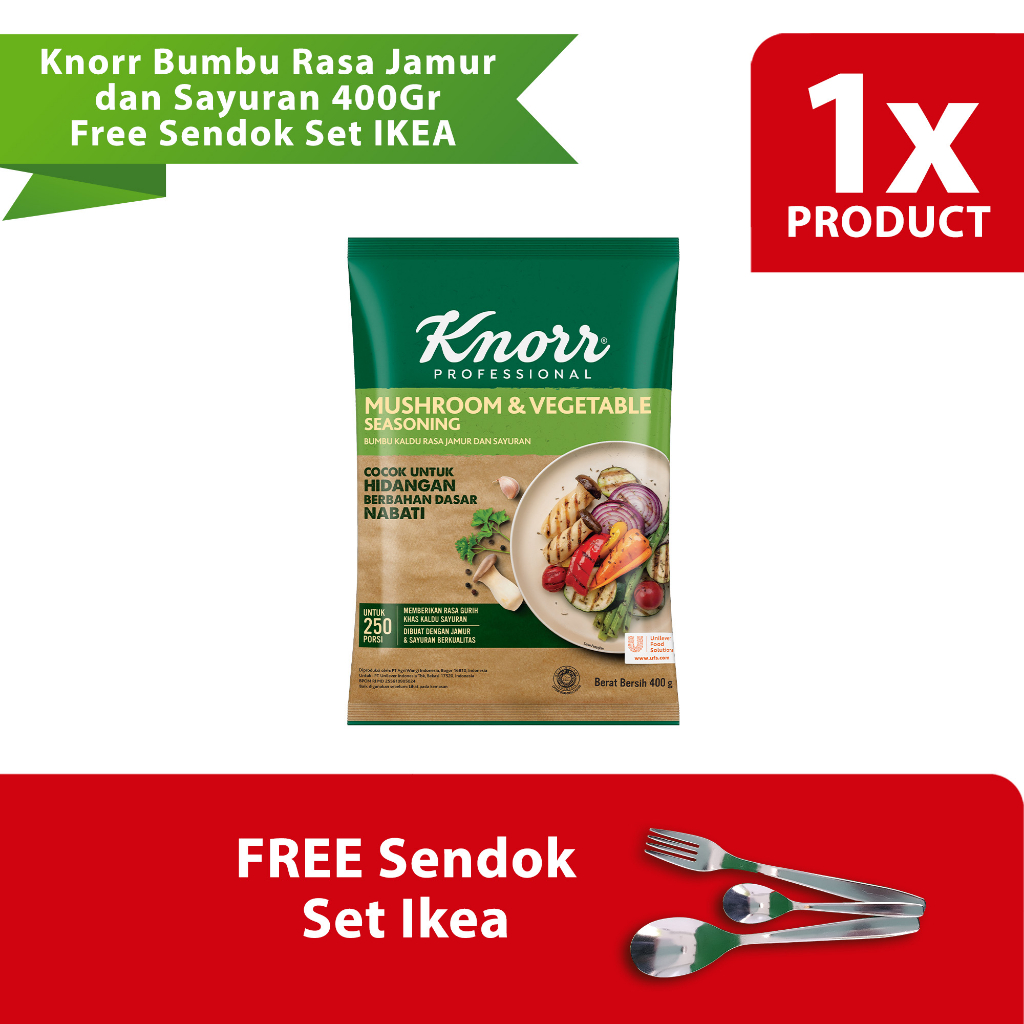 Jual Knorr Bumbu Rasa Jamur dan Sayuran 400Gr Free Sendok Set IKEA ...