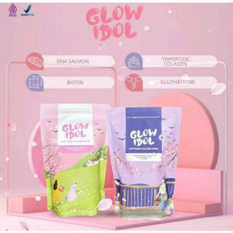 Jual GLOW IDOL WHITENING COLLAGEN / COLLAGEN DNA SALMON GLOW IDOL ...