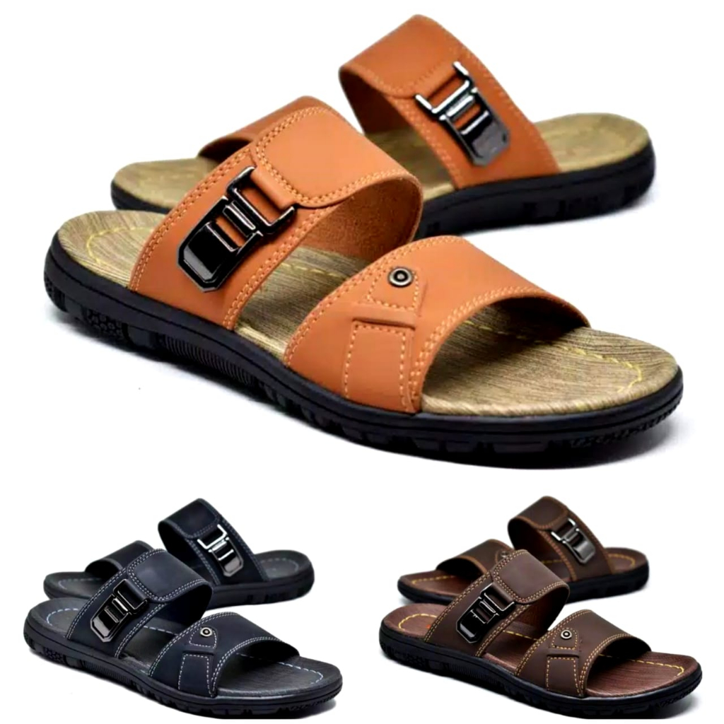 Jual sandal pria Original H-Trick-06 / sendal pria model selop Ban dua ...