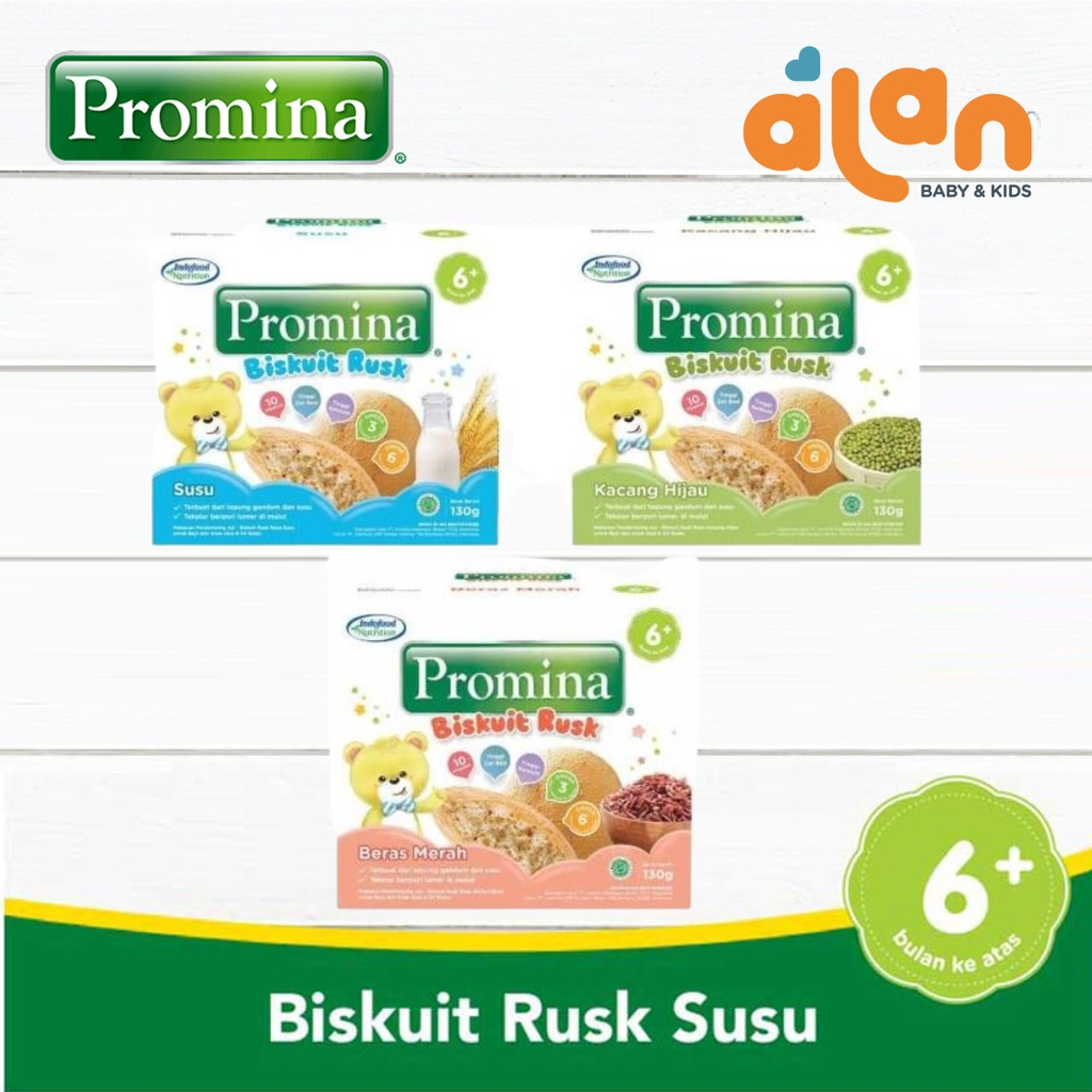 Jual Alan Baby Kids - Promina Biskuit Rusk 6+ (130g) | Shopee Indonesia