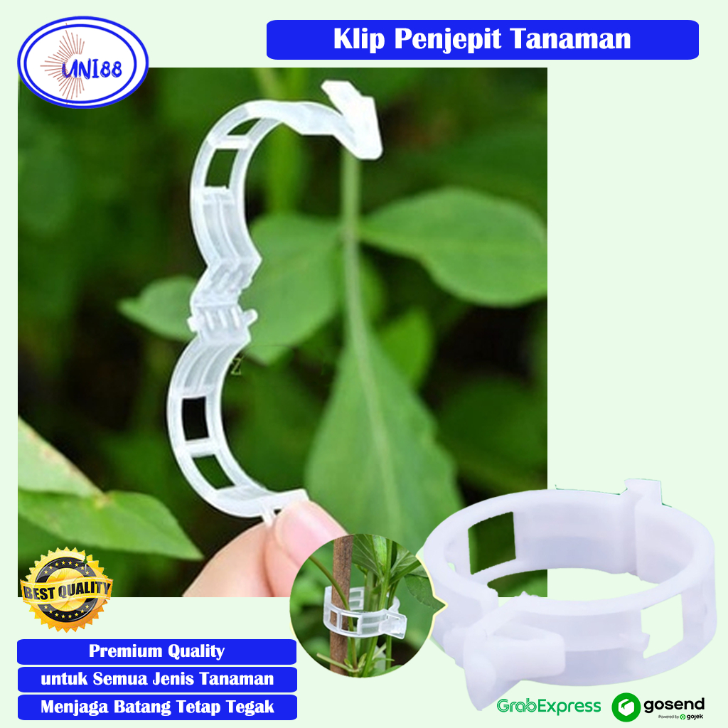 Jual Klip Penjepit Batang Tanaman Rambat Clip Penopang Tumbuh Bunga ...