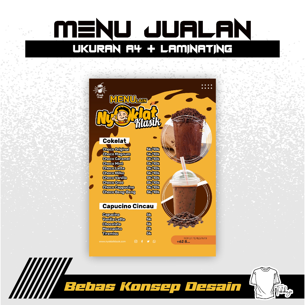 Jual MENU JUALAN CUSTOM + LAMINATING | Shopee Indonesia