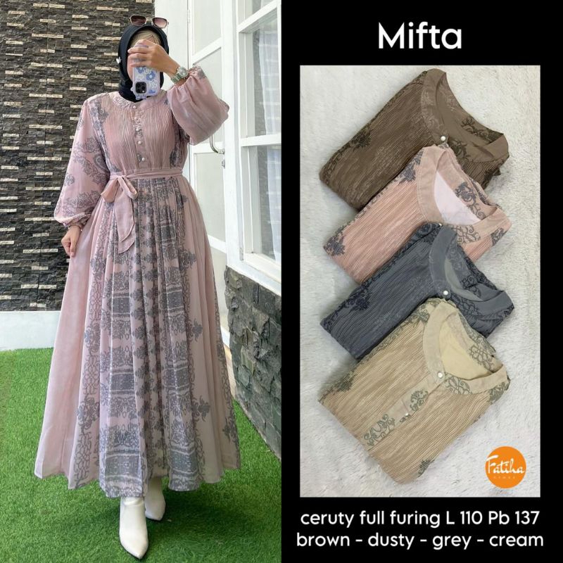 Jual Mifta Dress Best Seller By Fatiha | Shopee Indonesia