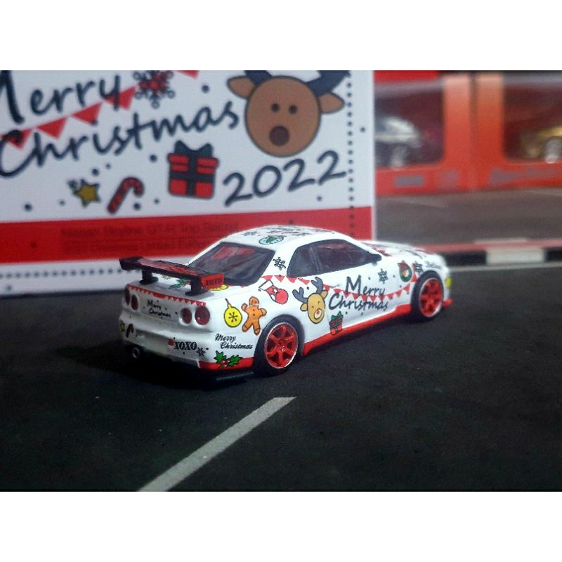 Jual Diecast Mini GT Nissan Skyline GTR R34 Christmas Edition 2022 ...