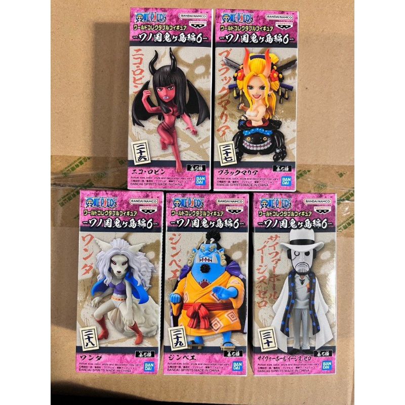Jual Original WCF Onigashima Vol 6 One Piece Banpresto SET Jinbei CP0 Nico Robin Wanda Black ...