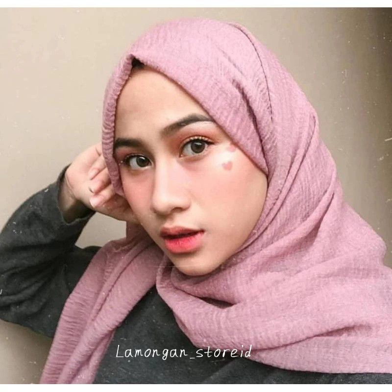 Jual Pashmina Crinkle Shawl Premium / Pashmina Crinkle Murah / Pashmina Kusut Negro / Hijab ...