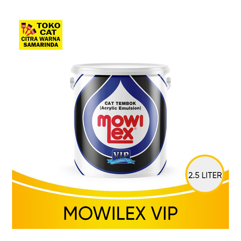 Jual Cat Tembok Interior Mowilex Emulsion VIP 2.5 Liter | Shopee Indonesia