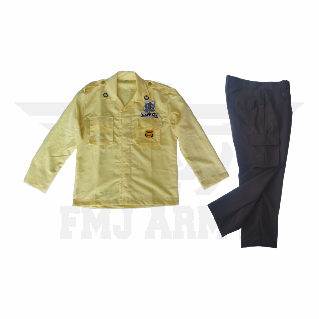 Jual Seragam PDL Satpam Baru Warna Krem Bahan Drill / Seragam Lapangan ...