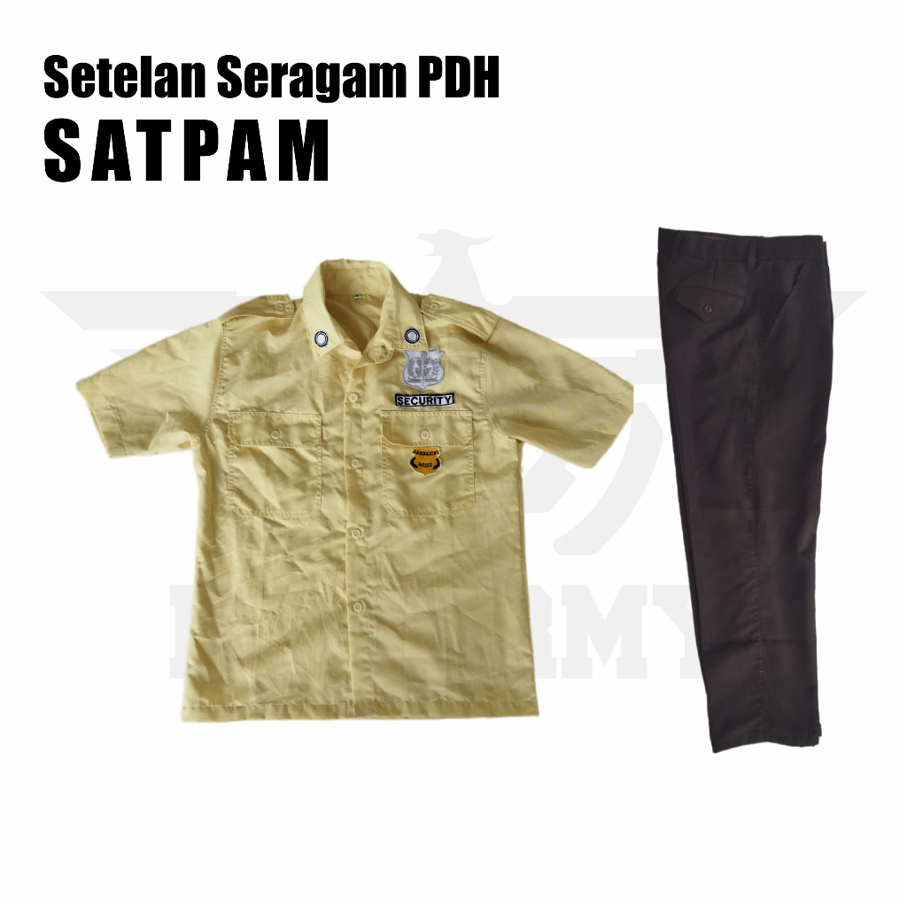 Jual Seragam PDH Satpam Baru Warna Krem / Seragam Dinas / Pakaian Dinas ...