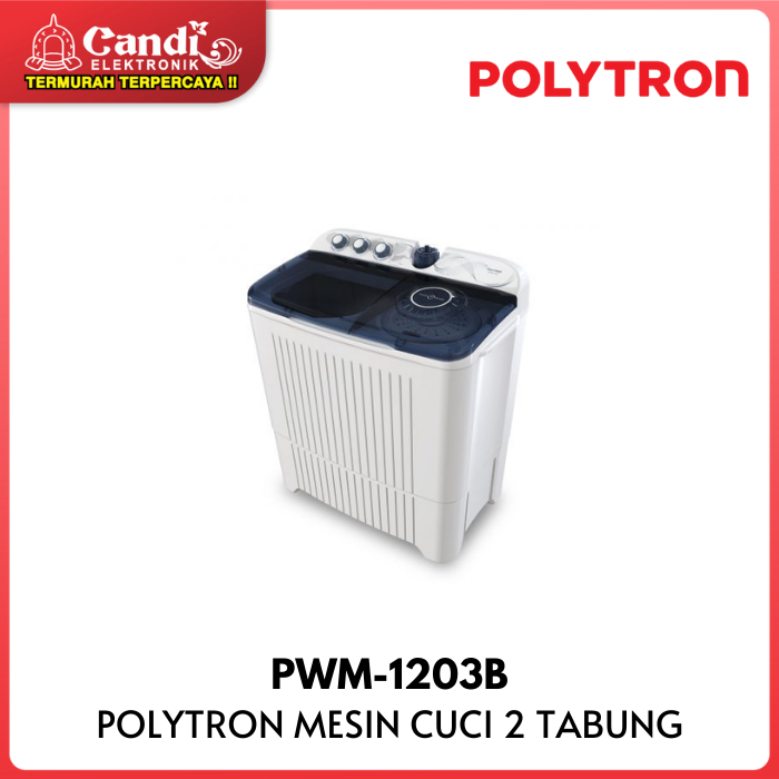 Jual POLYTRON MESIN CUCI PWM-1203B 12 KG TWIN TUB 2 TABUNG PRIMADONA ...