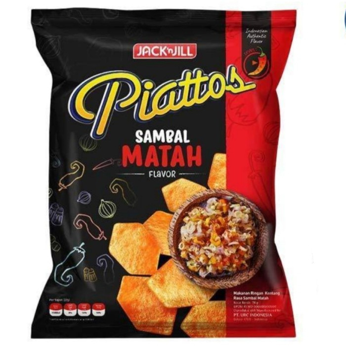 Jual Jack n Jill - Piattos - Rasa Sambal Matah - 75 gram | Shopee Indonesia