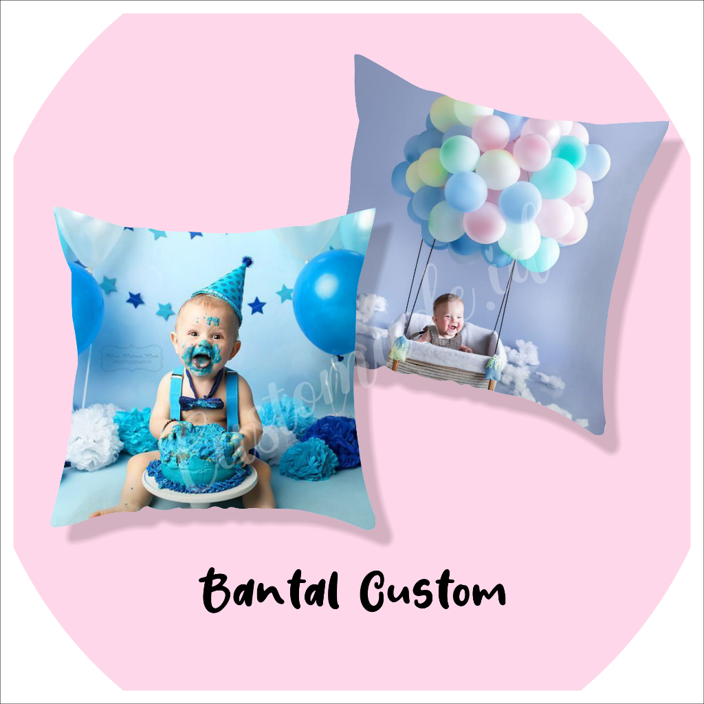 Jual Bantal Foto Custom 30x30 cm 2 SISI Bantal custom / Bantal Souvenir ...