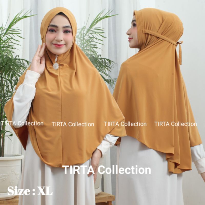 Jual Hijab instan bergo TIRTA Maryam tali size Xl Jersey Korea premium jilbab sorong bahan ...