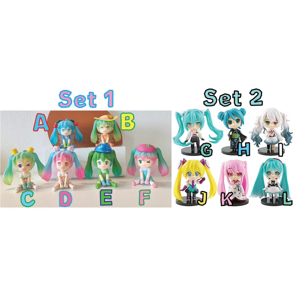 Jual Jual SATUAN / SET Figure Hatsune Miku Kawaii Topper Cake | Shopee ...