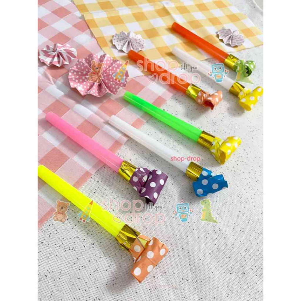 Jual Mainan Anak Terompet Lidah - Terompet Ulang Tahun Kertas Polkadot ...