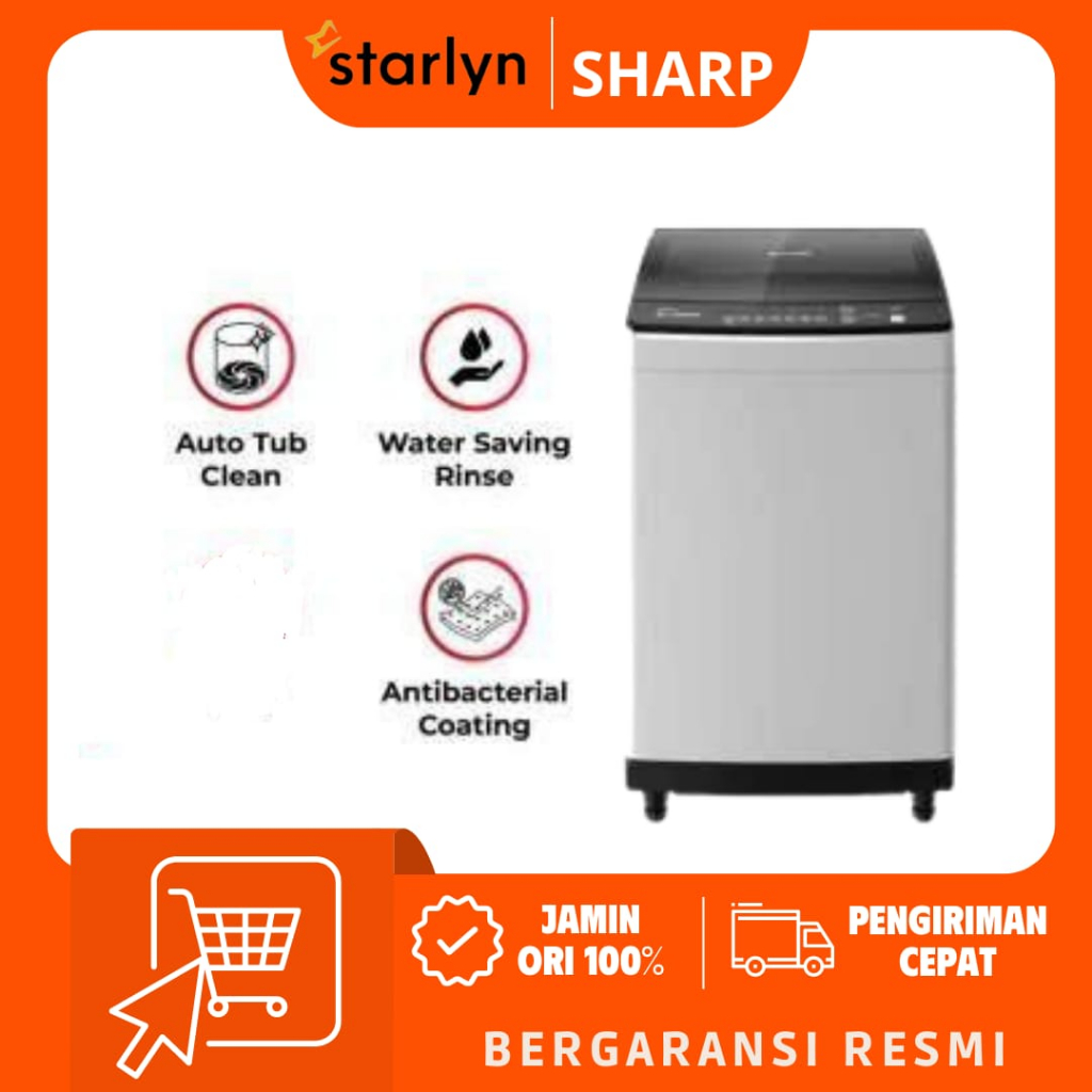Jual Sharp Mesin Cuci Top Loading ES-M8000T-GG New Megamouth Series 8Kg | Shopee Indonesia