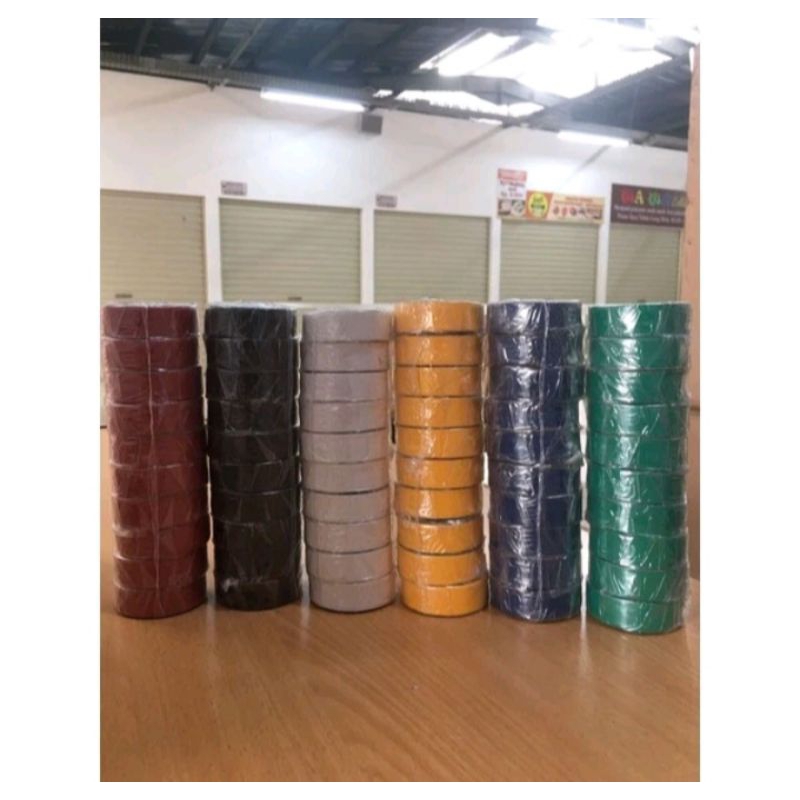 Jual Isolasi listrik PVC goldtape roll kecil / Selotip gold tape ...