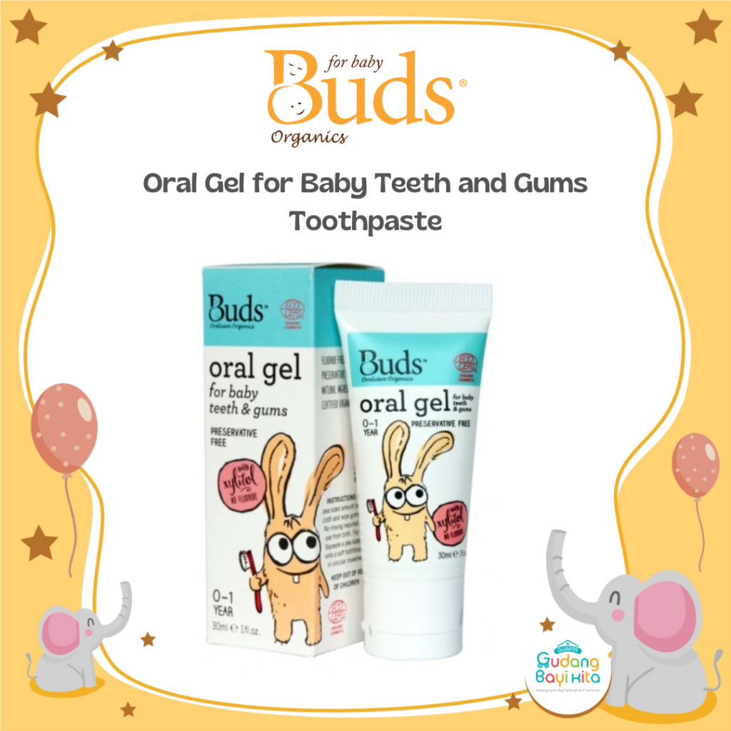Jual BUDS Oral Gel for Baby Teeth and Gums Toothpaste - Pasta Gigi Bayi ...