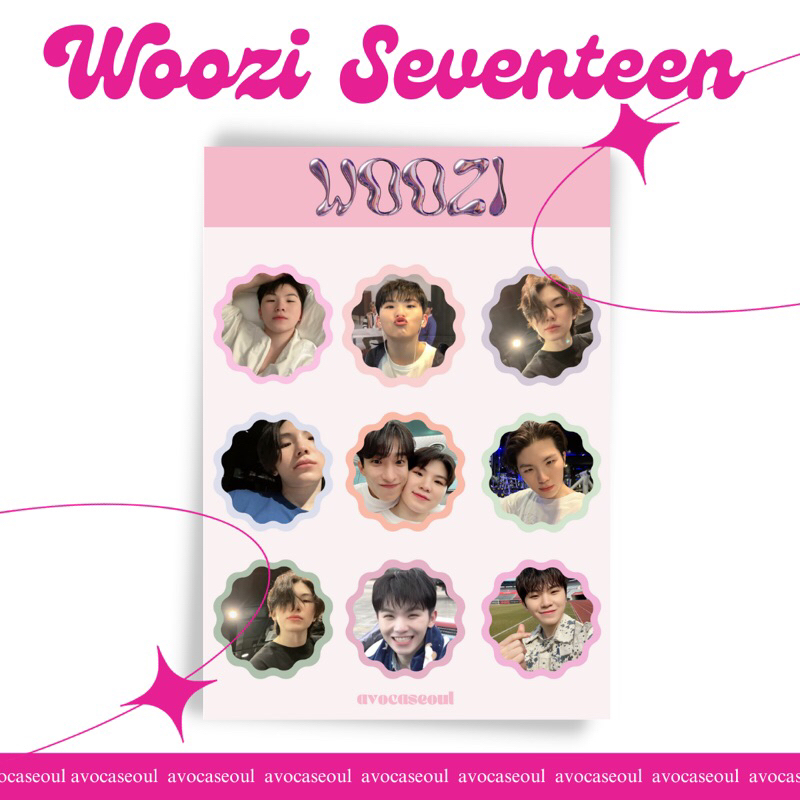 Jual sticker sheet woozi seventeen aesthetic ins korea untuk deco pola ...